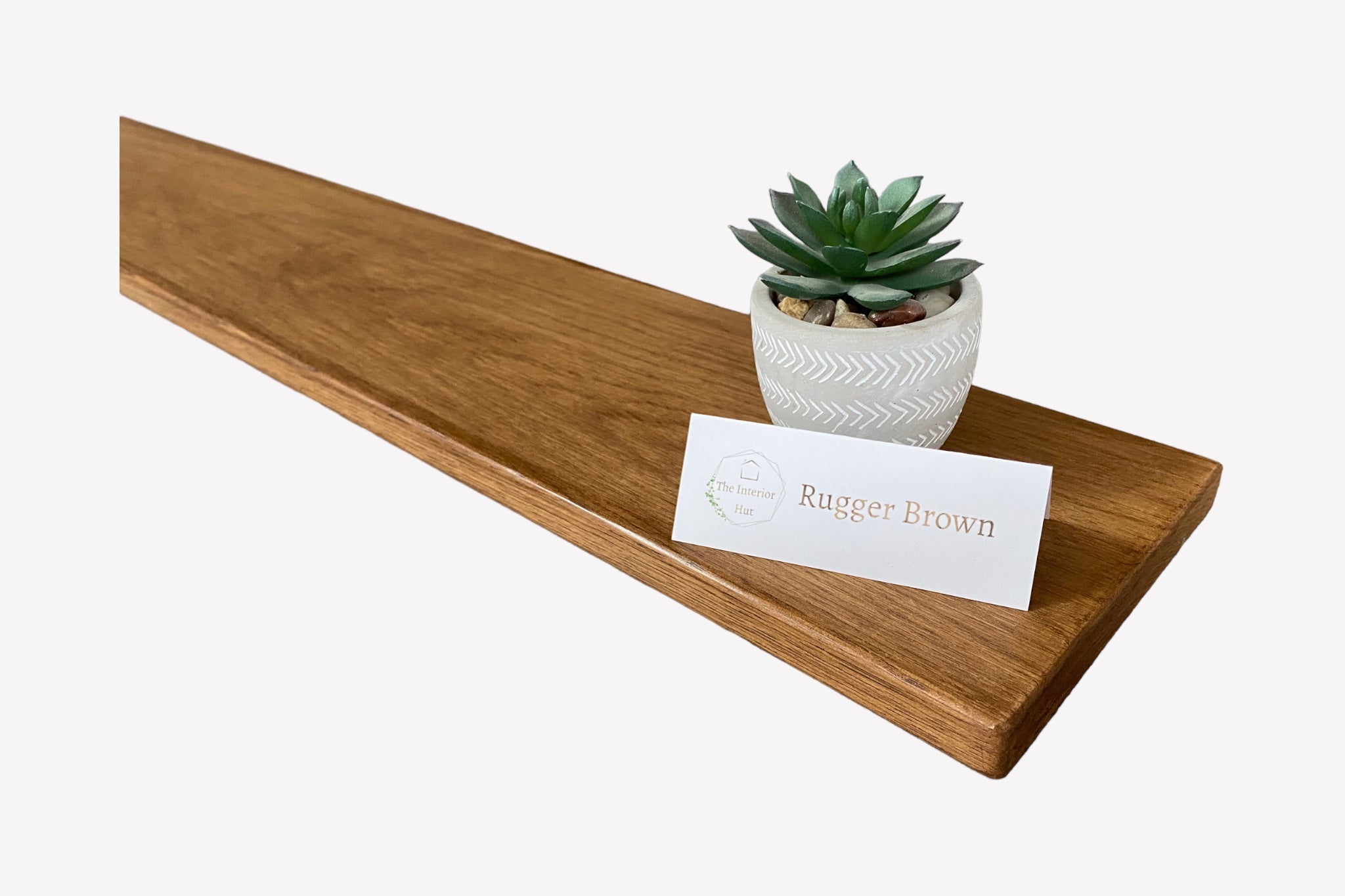 Slim Oak Floating Shelf for Plasterboard Stud walls, In a Depth Of 15cm ...