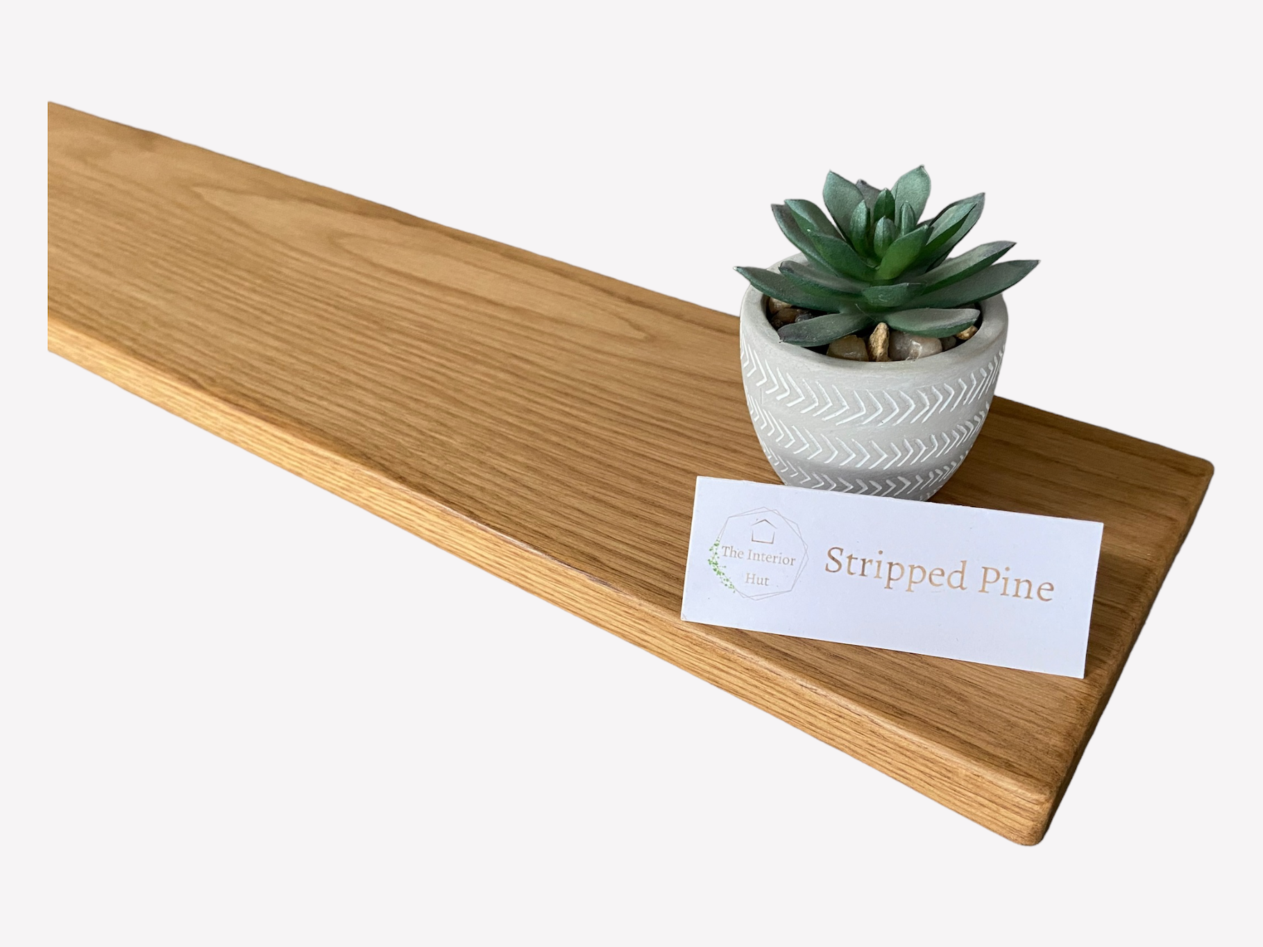 Slim Oak Floating Shelf for Plasterboard Stud walls, In a Depth Of 15cm ...
