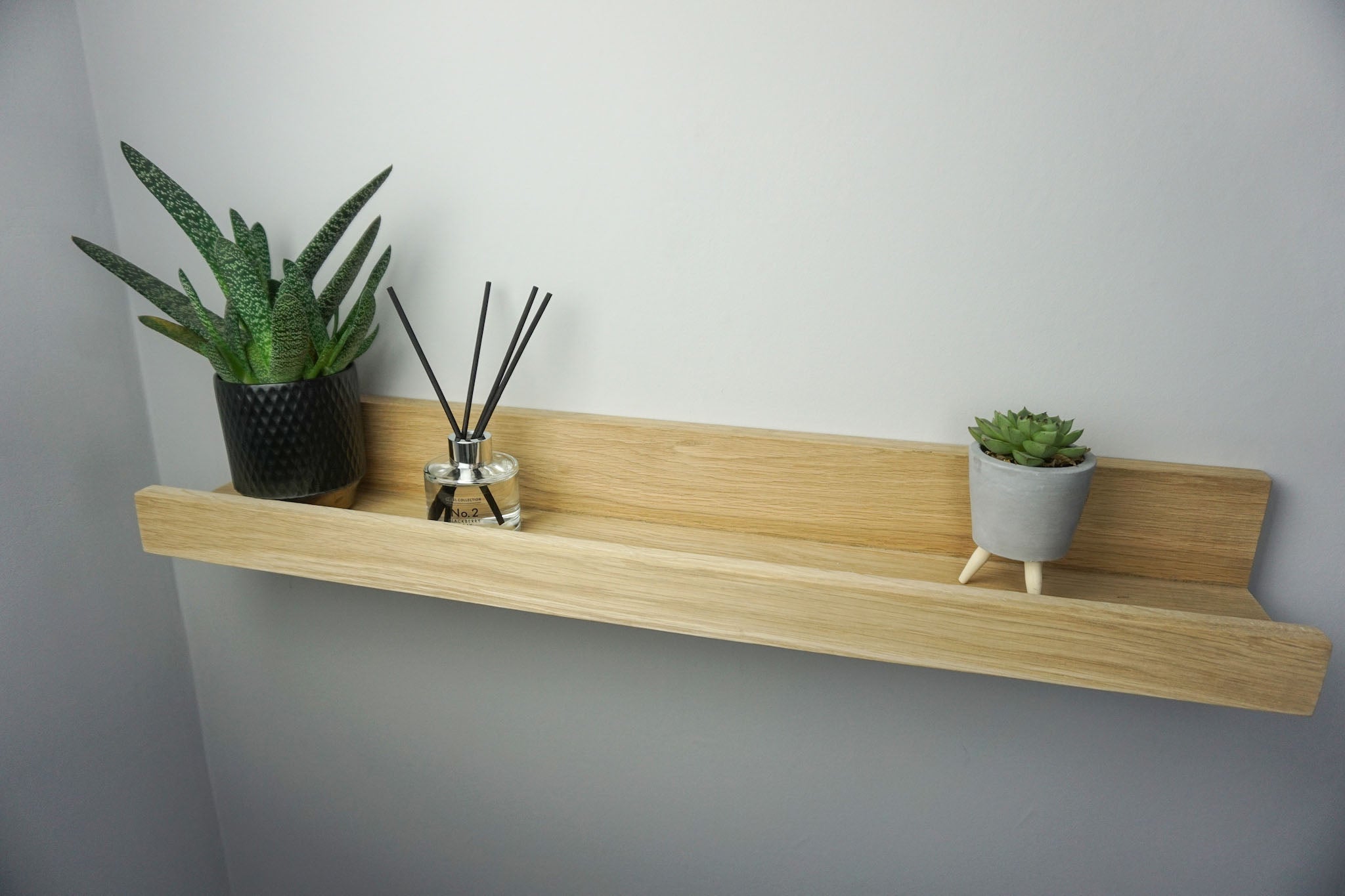 Oak Picture Ledge Shelf | Handmade In The UK | Quality Wax Finish – The ...