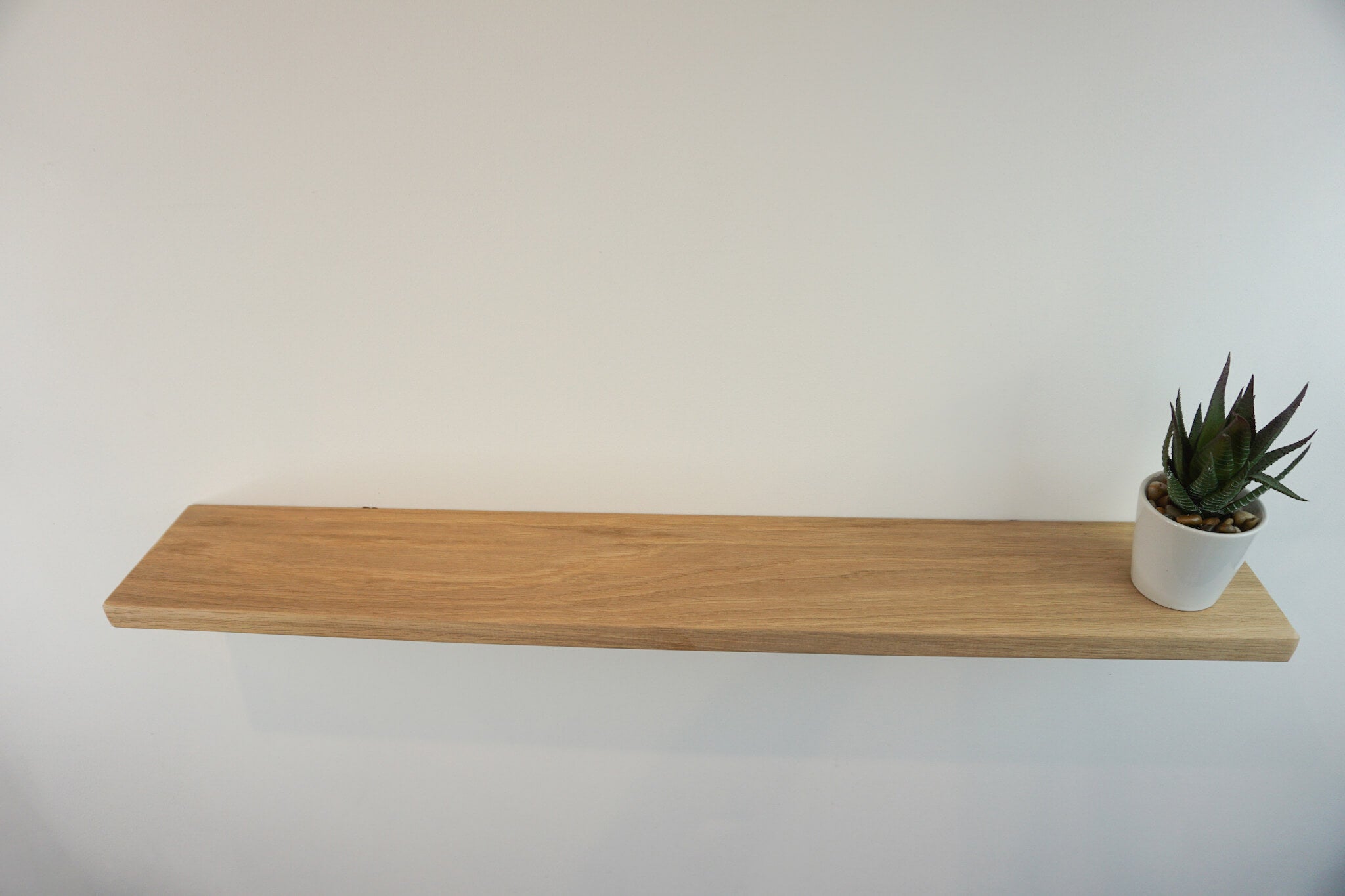 Slim Oak Floating Shelf In a Depth Of 15cm. 2.2cm Thick solid Oak – The ...
